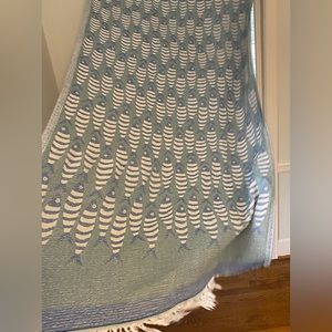 Anthropologie | Bath | Jacquard Loom Weave Fish Textile Muslin Soft ...